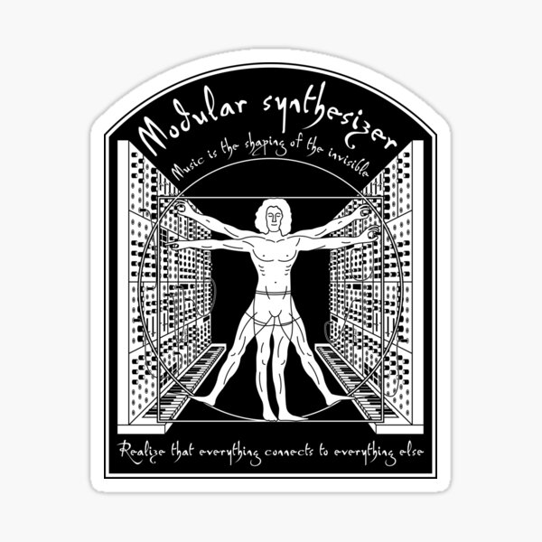 "Vintage Modular Synth Player" Sticker for Sale by AtomicMalibu | Redbubble