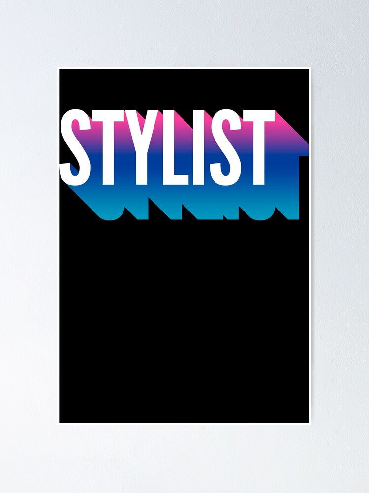 "Stylist With Long Gradient Shadow" Poster for Sale by SVPOD | Redbubble