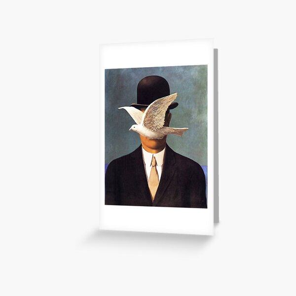"Vintage Art By Rene Magritte" Greeting Card for Sale by space company ...