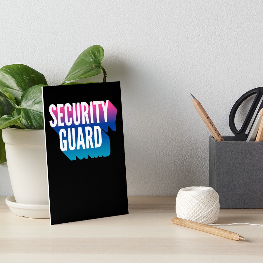 "Security guard With Long Gradient Shadow" Art Board Print for Sale by ...