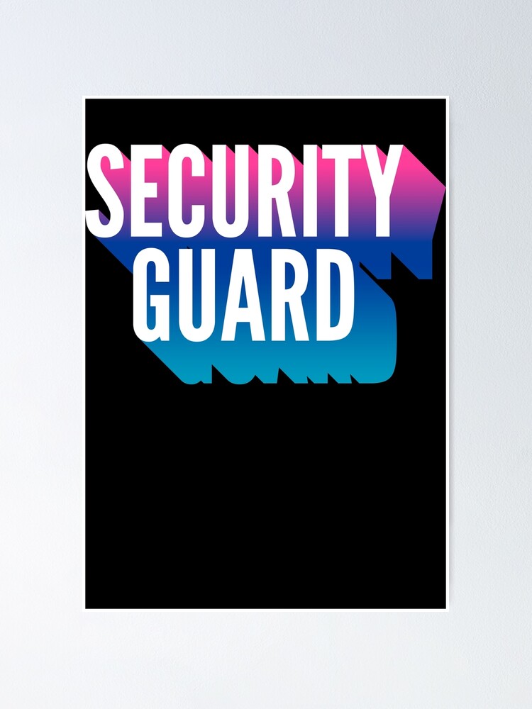 "Security guard With Long Gradient Shadow" Poster for Sale by SVPOD ...