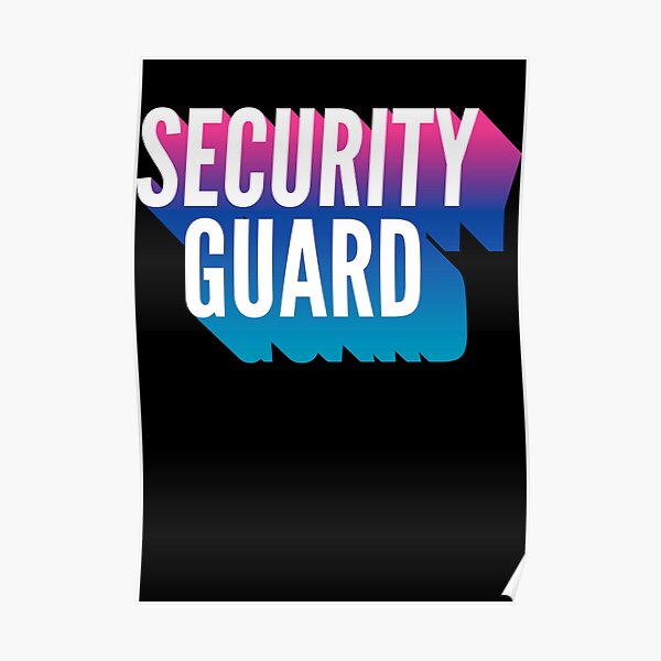 "Security guard With Long Gradient Shadow" Poster for Sale by SVPOD ...