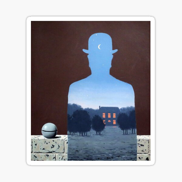 "Vintage Art By Rene Magritte" Sticker for Sale by SpaceCompany | Redbubble