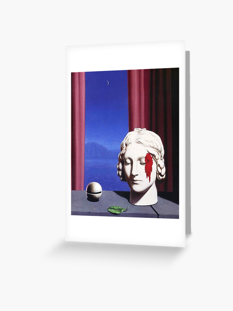"Vintage Art By Rene Magritte" Greeting Card for Sale by space company ...