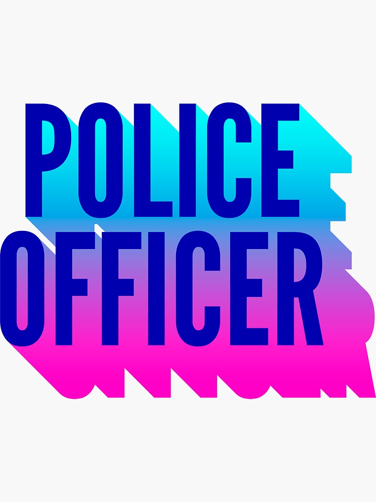 "Police Officer With Long Gradient Shadow" Sticker for Sale by SVPOD ...