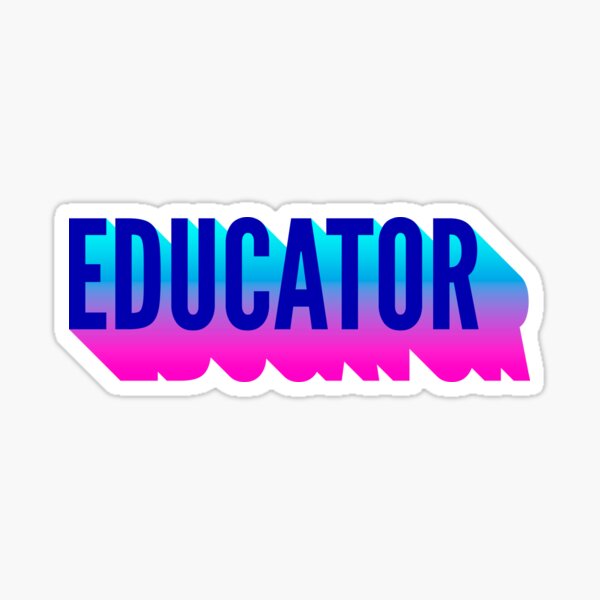 "Educator With Long Gradient Shadow" Sticker for Sale by SVPOD | Redbubble