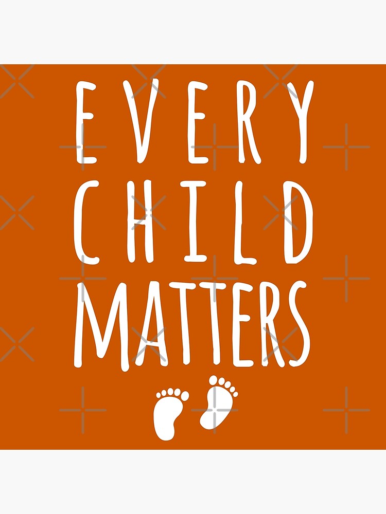 "Every Child Matters Minimalist Design With Children Footprint : Orange ...