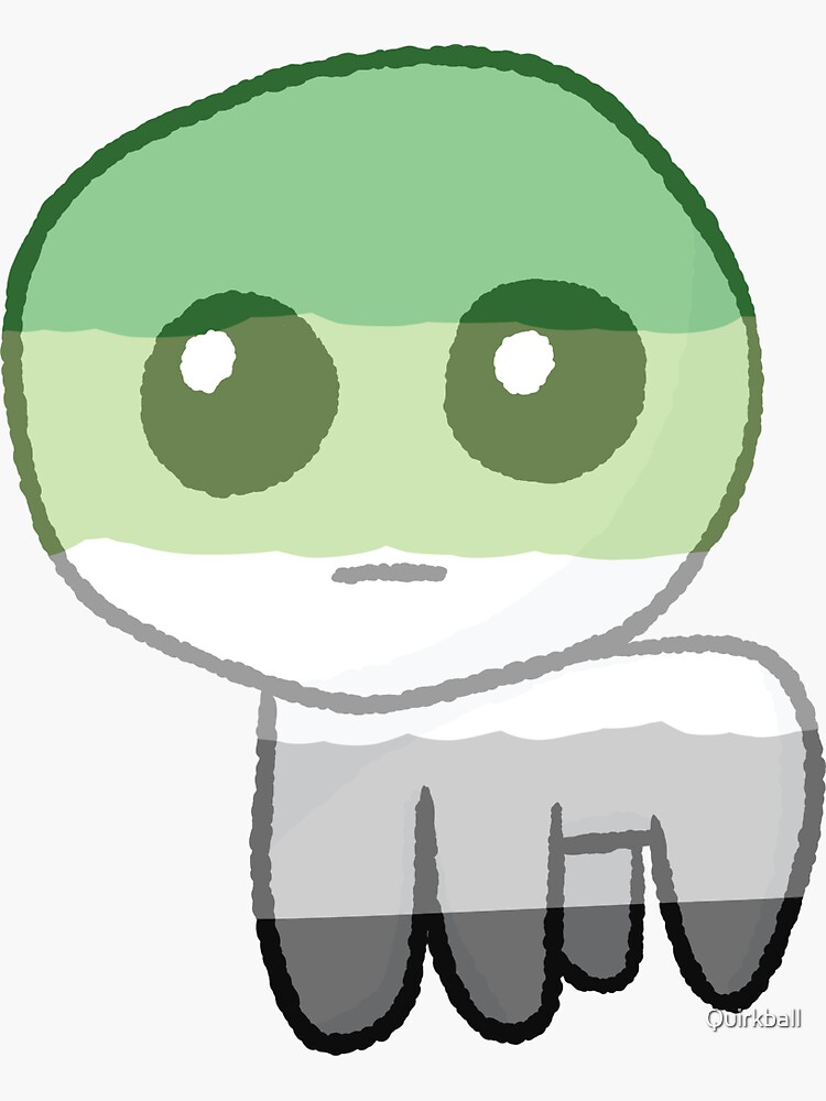 "TBH Autism Creature Aromantic Pride Flag" Sticker for Sale by ...