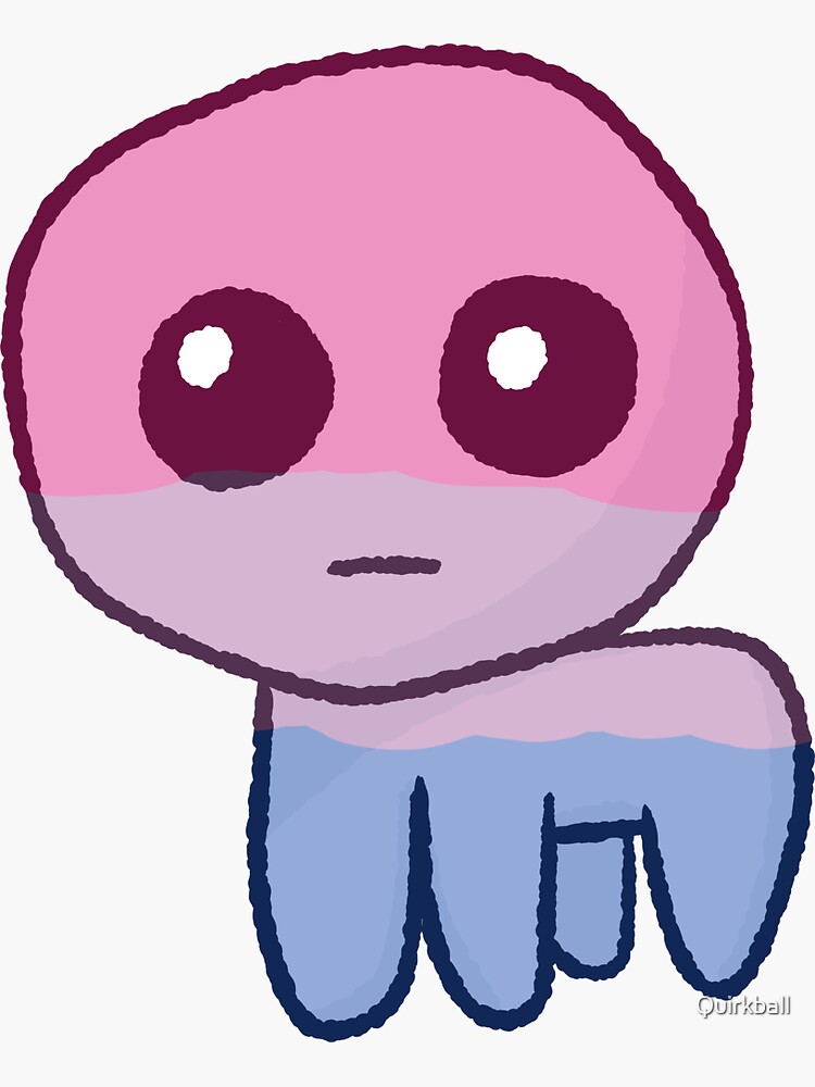 "TBH Autism Creature Bisexual Pride Flag" Sticker for Sale by Quirkball ...