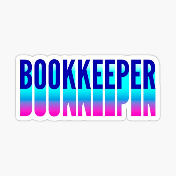 "Bookkeeper With Long Gradient Shadow" Sticker for Sale by SVPOD ...
