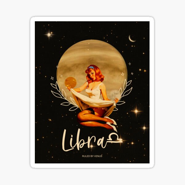 "Libra" Sticker for Sale by CollageSoul | Redbubble