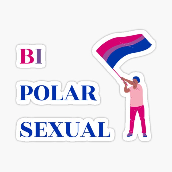 "Bipolar Bisexual " Sticker for Sale by OlgaBDesign | Redbubble