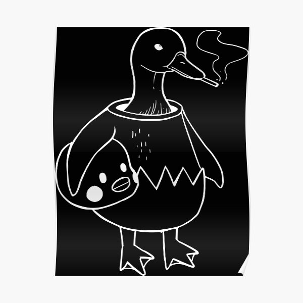 "Smoking Duck wearing a costume" Poster for Sale by zahirshop | Redbubble