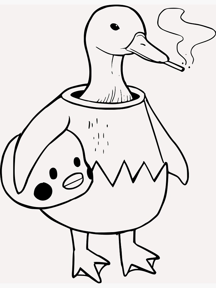 "Smoking Duck wearing a costume" Poster for Sale by zahirshop | Redbubble