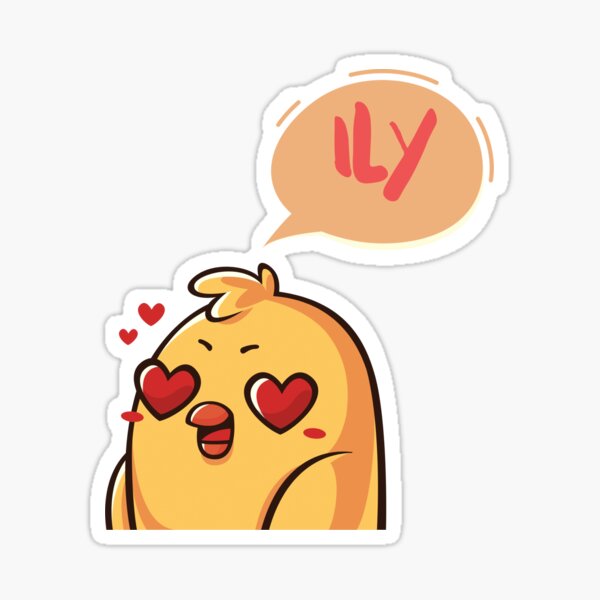 " Cute bird , Ily" Sticker for Sale by CuteSpase6 | Redbubble