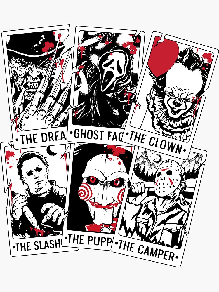 "Horror Tarot Cards" Sticker for Sale by Theworldofc | Redbubble
