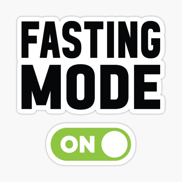 "Fasting Mode On" Sticker for Sale by freshLayer | Redbubble