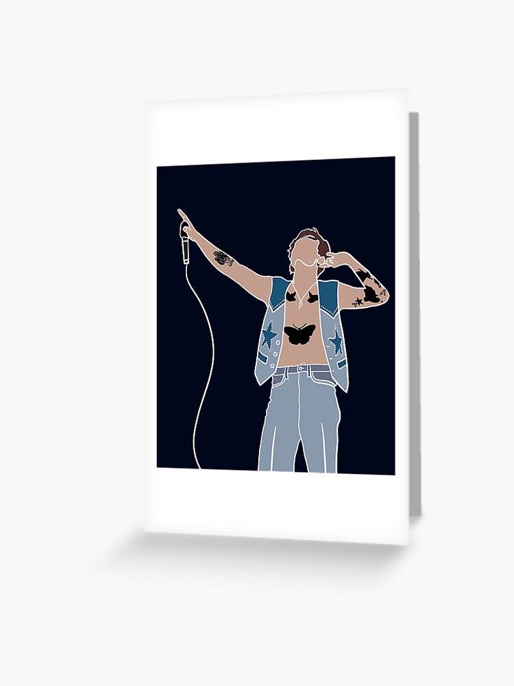 "MSG Harry Styles Sticker" Greeting Card for Sale by tina-christina ...
