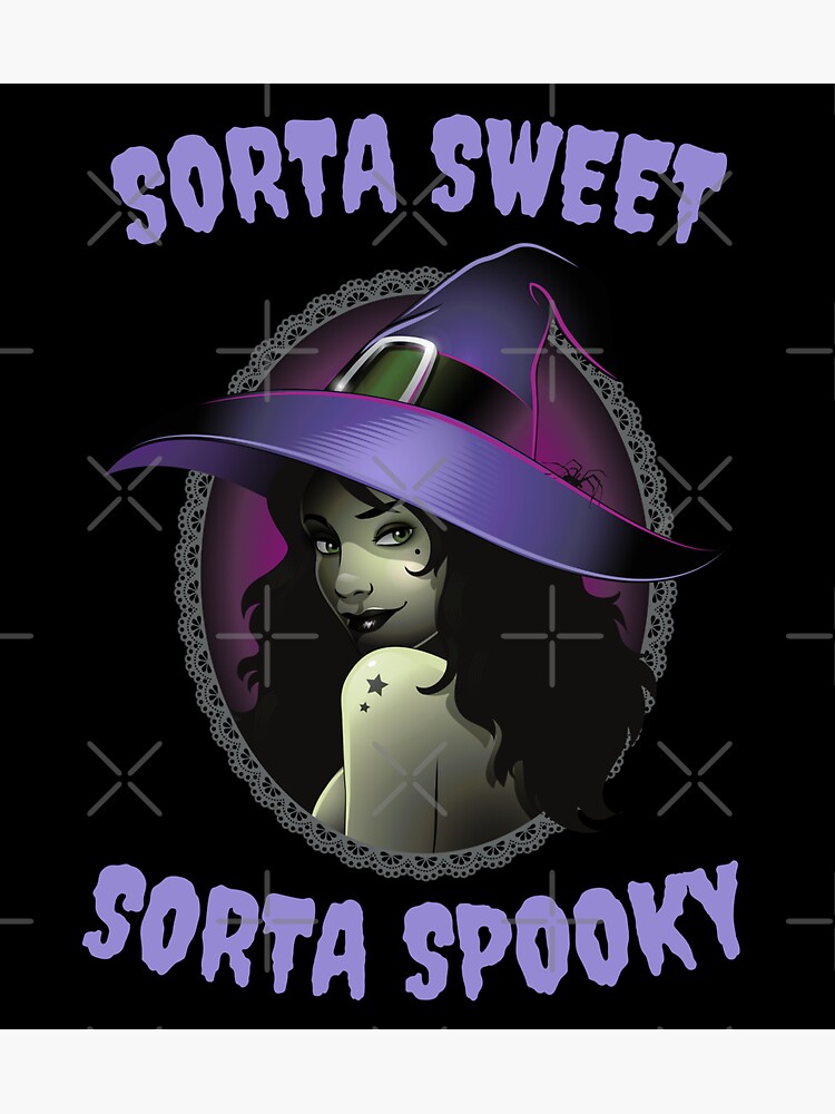 Sticker « Sorta Sweet Sorta Spooky | Jolie sorcière d'Halloween ...