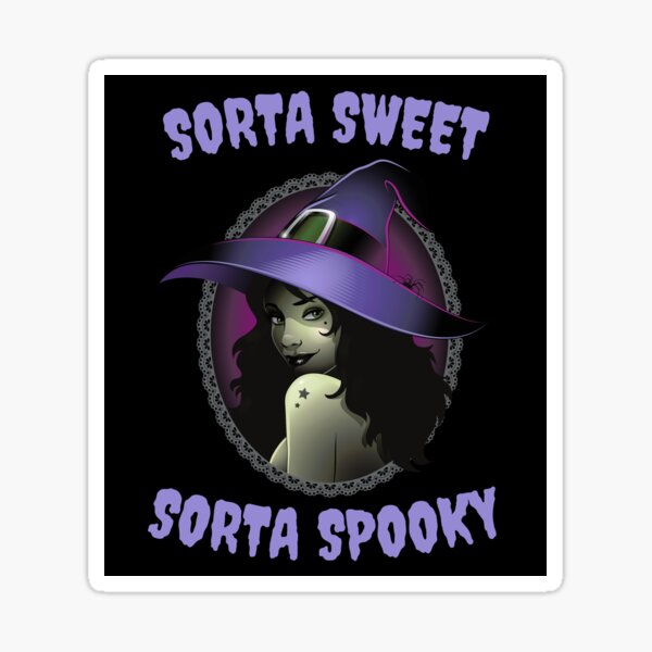 Sticker « Sorta Sweet Sorta Spooky | Jolie sorcière d'Halloween ...