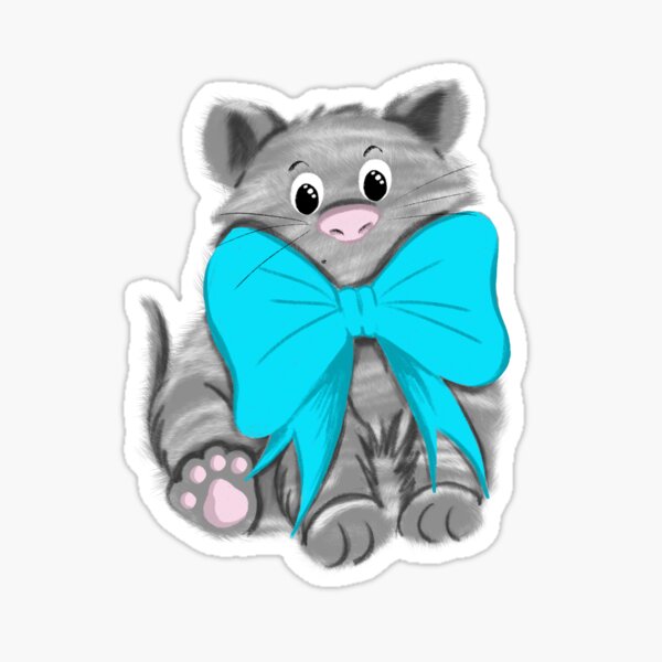 "cat-meow" Sticker for Sale by Limones-Design | Redbubble