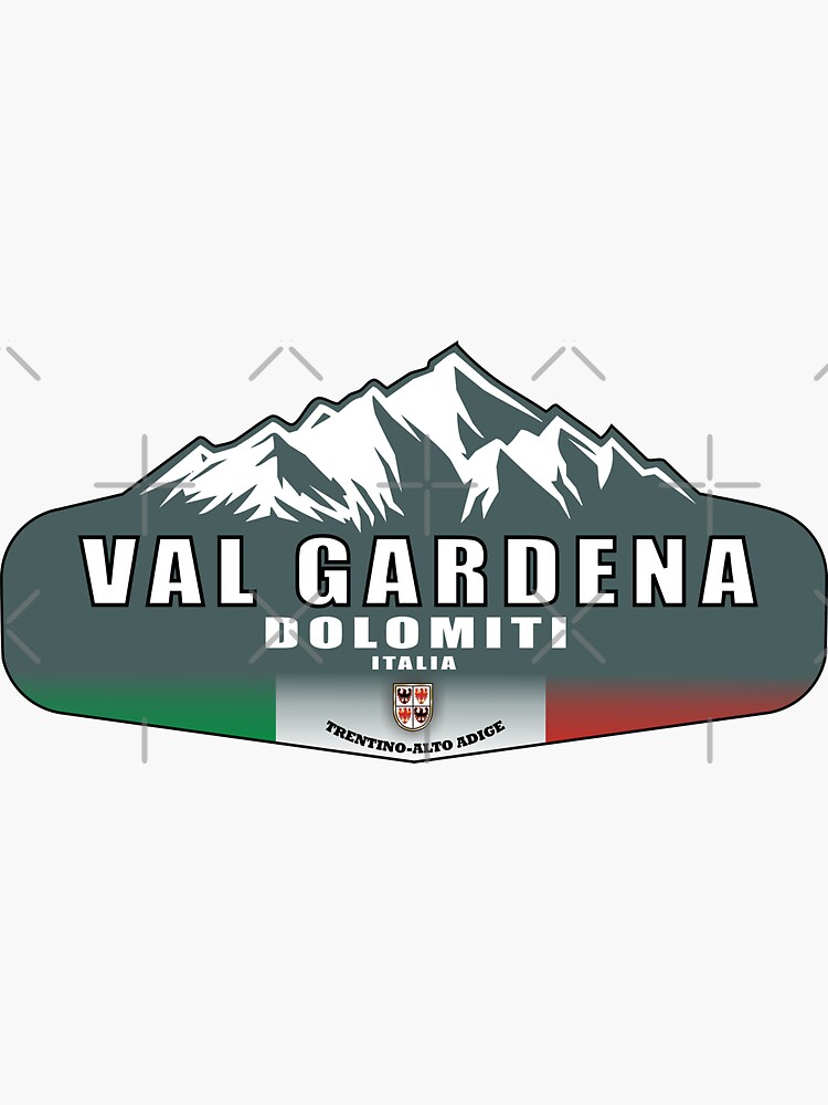 "Val Gardena Dolomiti Italia flag Mountains " Sticker for Sale by ...