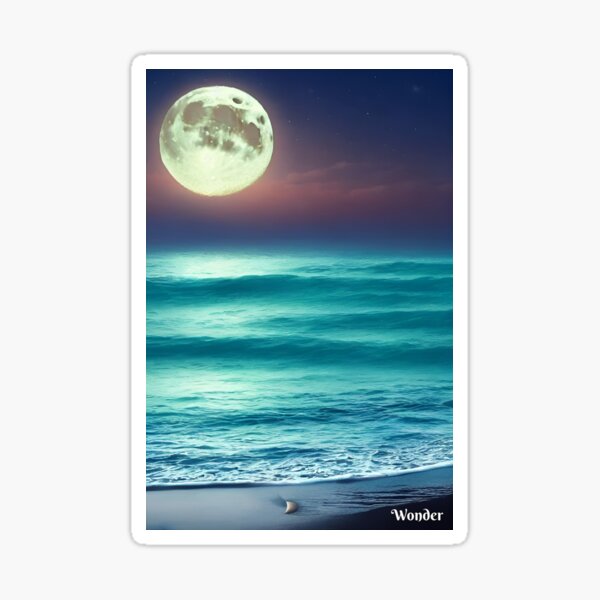 "Moonlight" Sticker for Sale by ArtsyStylezz | Redbubble