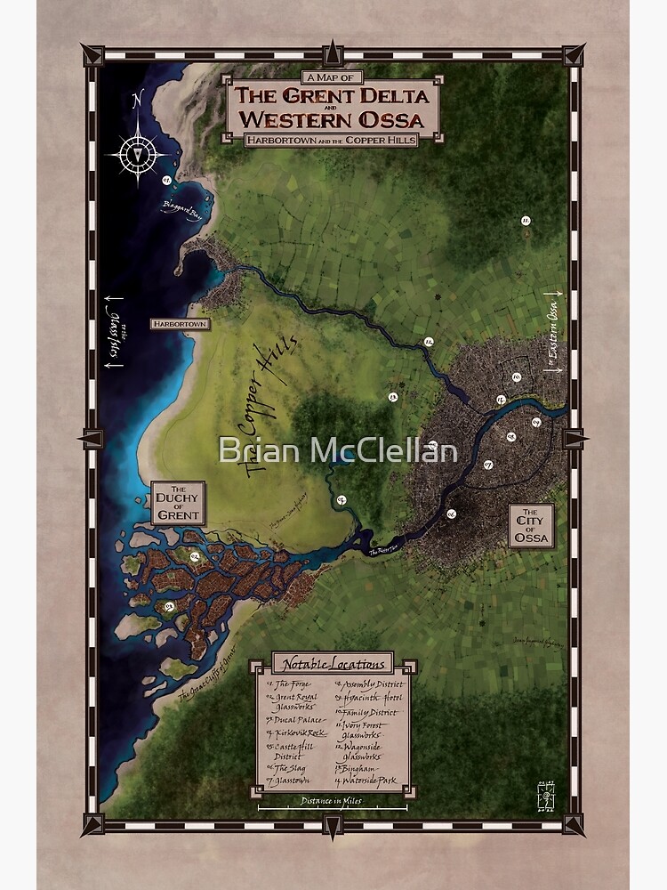 "A Map of The Great Delta and Western Ossa from Glass Immortals - Color ...