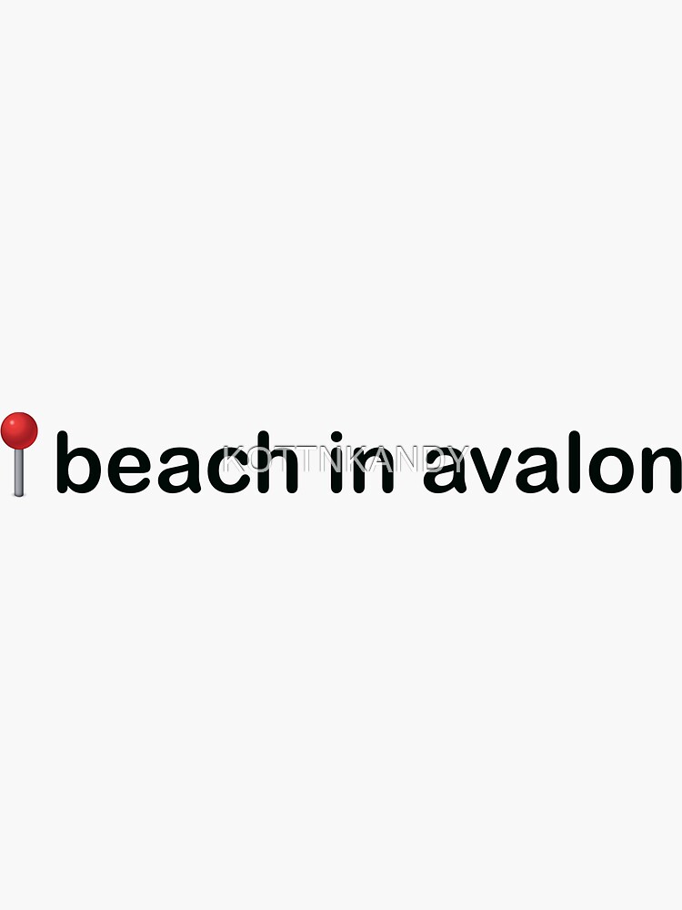 "BEACH IN AVALON AVALON NEW JERSEY JERSEY SHORE INSTAGRAM" Sticker for ...