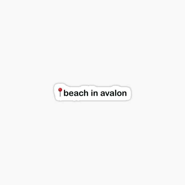 "BEACH IN AVALON AVALON NEW JERSEY JERSEY SHORE INSTAGRAM" Sticker for ...