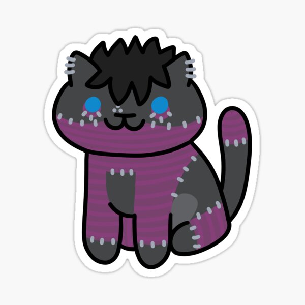 "Neko Atsume inspired Dabi Cat" Sticker for Sale by DaOneEyedBear ...