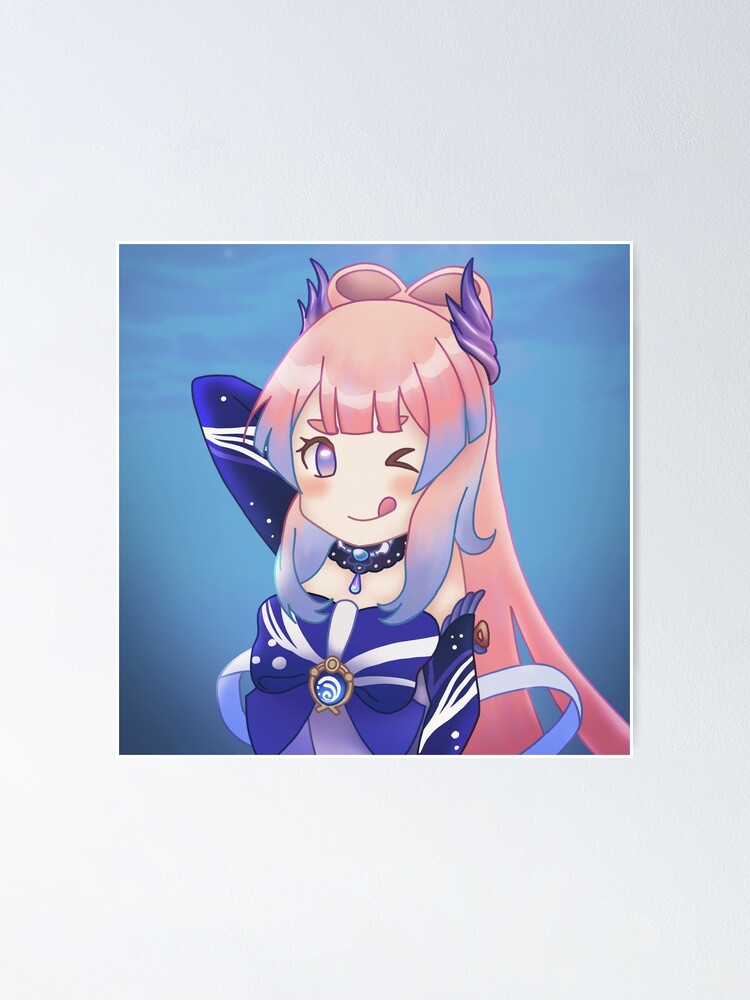 "Kokomi Sangonomiya Tehepero" Poster for Sale by jaebirds | Redbubble