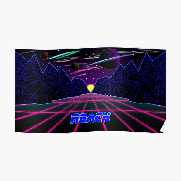 "Reach 80s graphic " Poster for Sale by Oddston | Redbubble