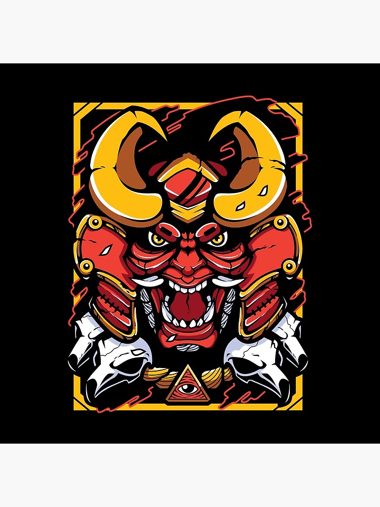"Creepy Halloween Bull Mask" Poster for Sale by ArtOfStars | Redbubble