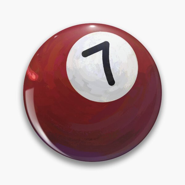 "Billiards 7 Ball" Pin for Sale by ImagineThatNYC | Redbubble