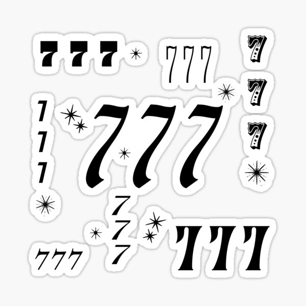 "777 angel numbers luck" Sticker for Sale by mandeegirl17 | Redbubble