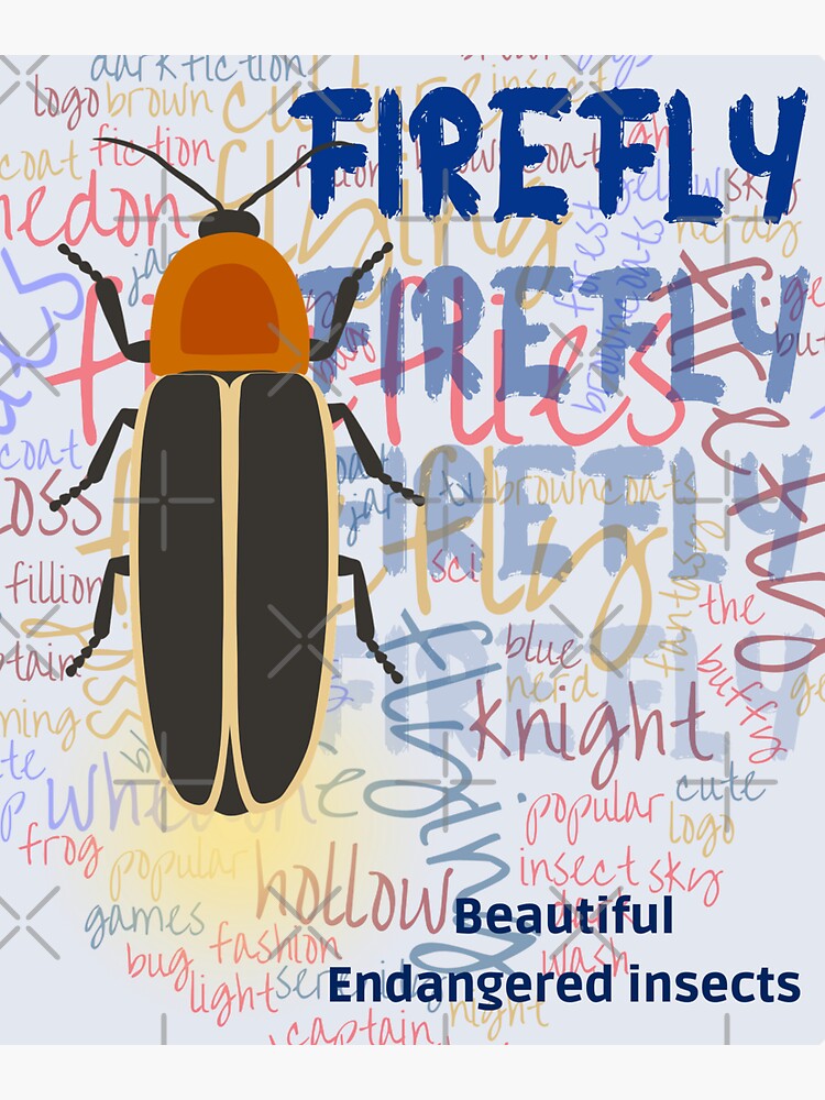 " Endangered Firefly" Sticker for Sale by yassooarts | Redbubble