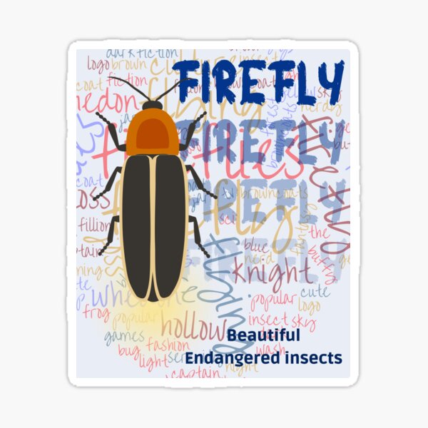 " Endangered Firefly" Sticker for Sale by yassooarts | Redbubble