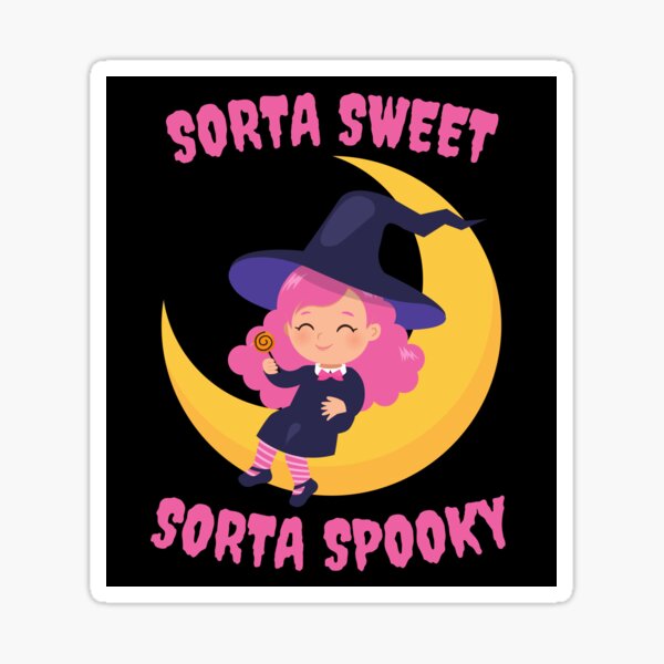 Sticker « Sorta Sweet Sorta Spooky | Jolie sorcière d'Halloween ...