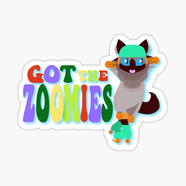 "Himalayan Cat got the Zoomies" Sticker for Sale by GraphixbySuzu ...