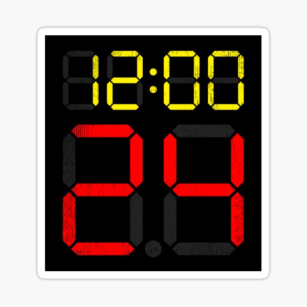"24 Seconds Clock Timer | Basketball Design" Sticker for Sale by Slam ...