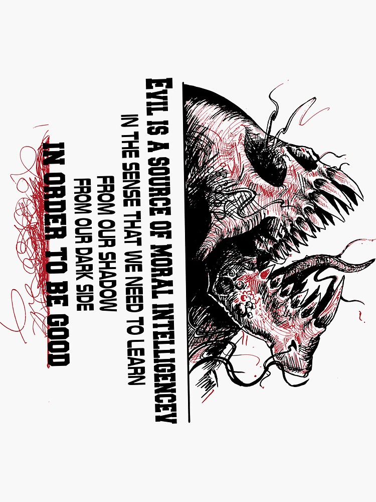 "evil side/good side" Sticker for Sale by Dressing-tops | Redbubble