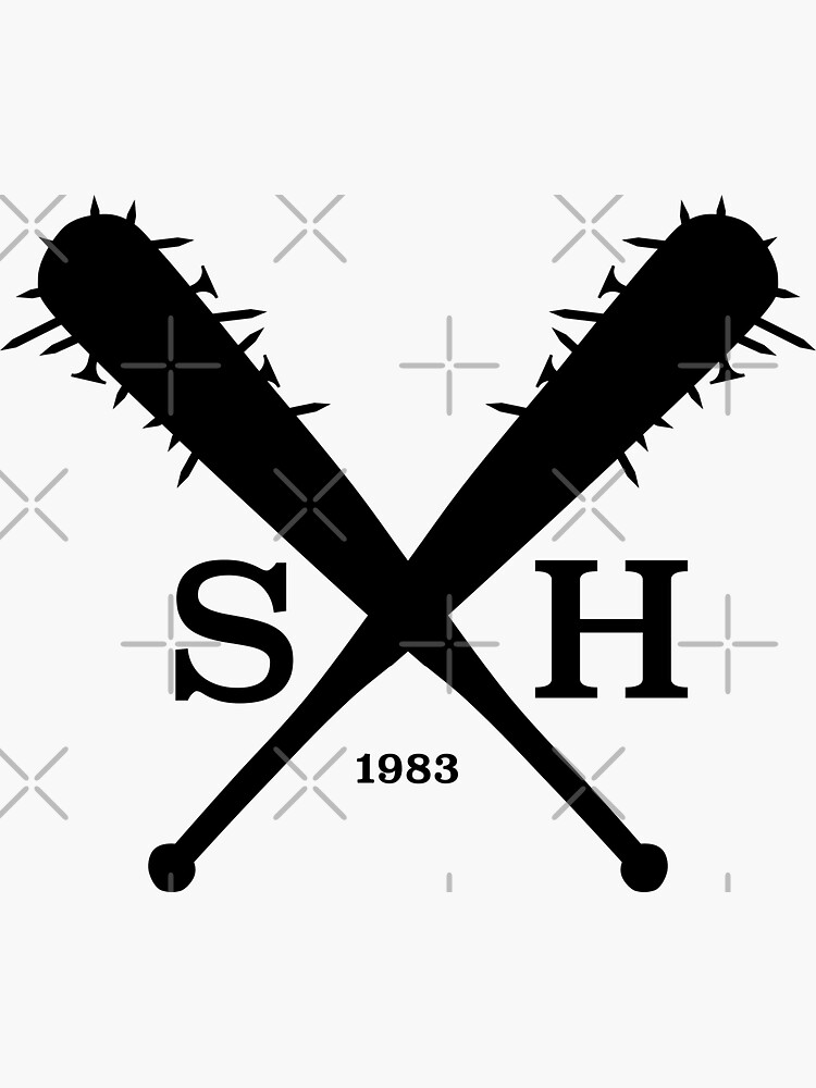 "Steve Harrington Baseball Bat Initial Emblem [Black] | Stranger Things ...