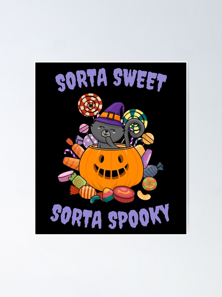 "Sorta Sweet Sorta Spooky | Cute Halloween Cat | Funny Halloween Cat ...