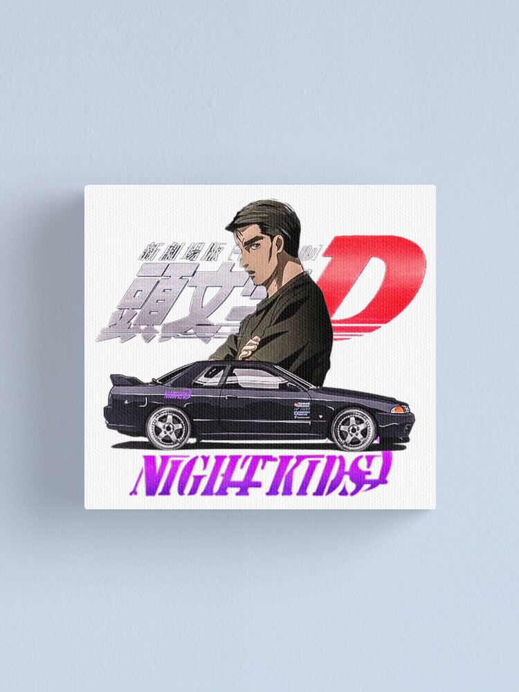 "Initial D - Nakazato R32 Myogi Night Kids JDM" Canvas Print for Sale ...