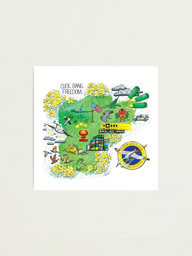 Lámina fotográfica «Mapa de actividad de municiones del ejército de ...