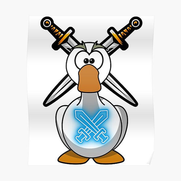 "duck with a sword funny 2022 " Poster for Sale by PerandorDesign ...