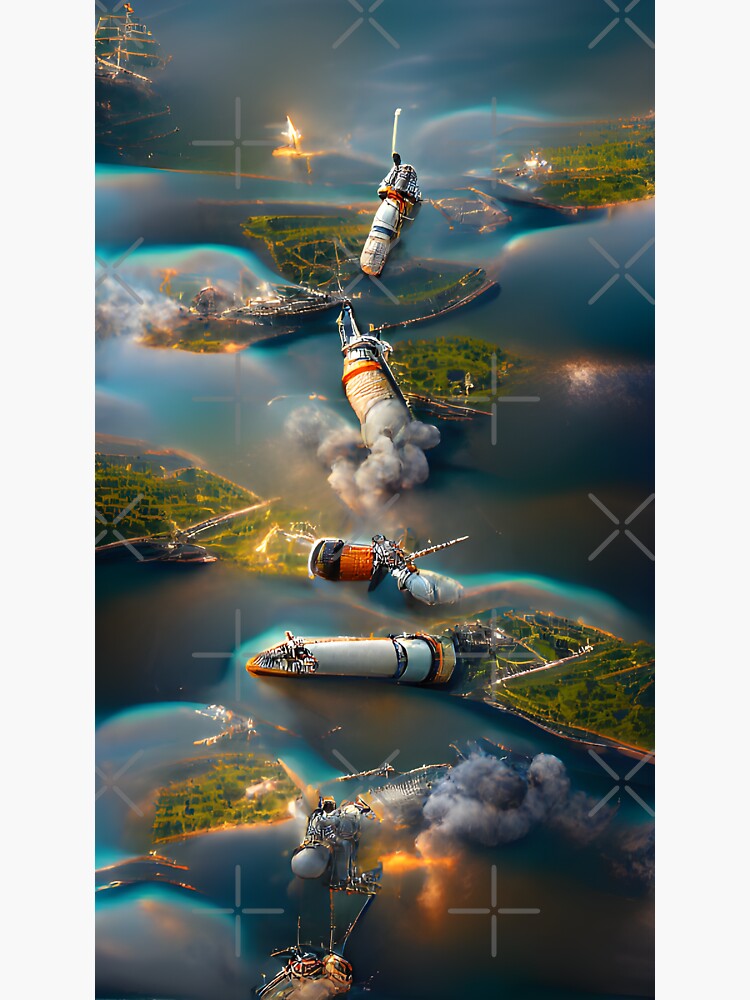 "NASA | Mars | Abstract Art | Exploration | Travel | Spaceship" Sticker ...