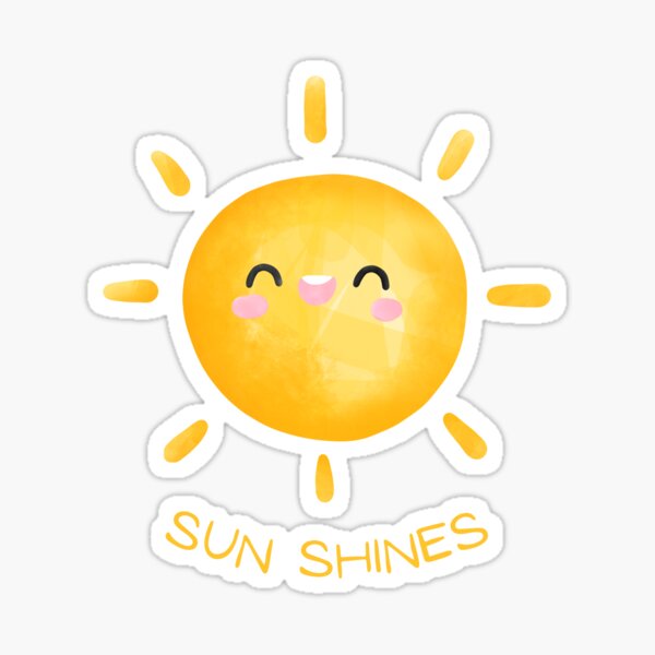 "cute sun shine" Sticker for Sale by HAT7 | Redbubble
