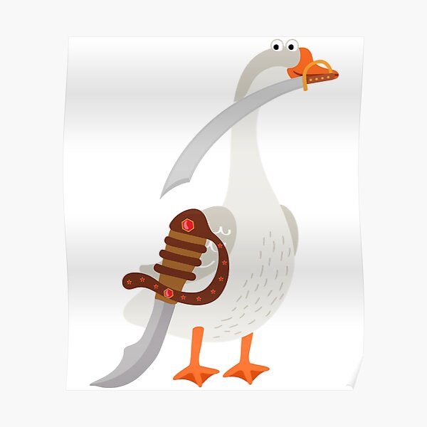 "duck with a sword funny 2022 " Poster for Sale by PerandorDesign ...